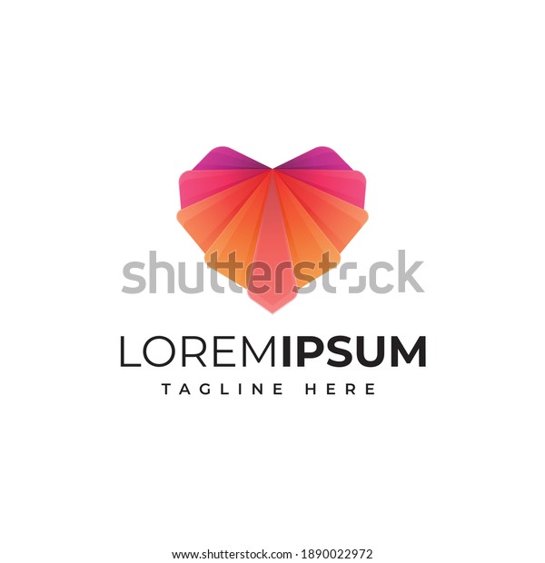 Colorful Love Logo Design Vector Template Stock Vector (Royalty Free ...