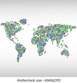 Colorful Map Made Geometric Shapes Stock Vector (Royalty Free ...