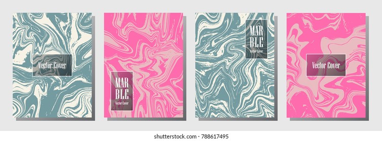 Colorful Marble Pattern Binder Cover Layout Stock Vector (Royalty Free ...