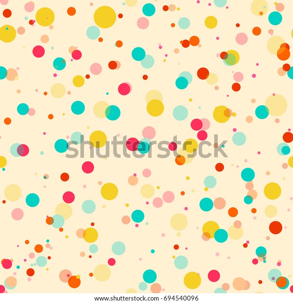 Colorful Messy Dots On Beige Background Stock Vector (Royalty Free ...