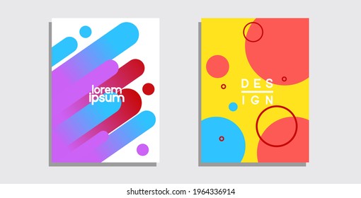 Colorful Minimalistic Set Background Design Stock Vector (Royalty Free ...