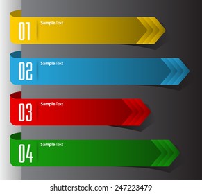 Colorful Modern Arrow Text Box Template Stock Vector (Royalty Free ...