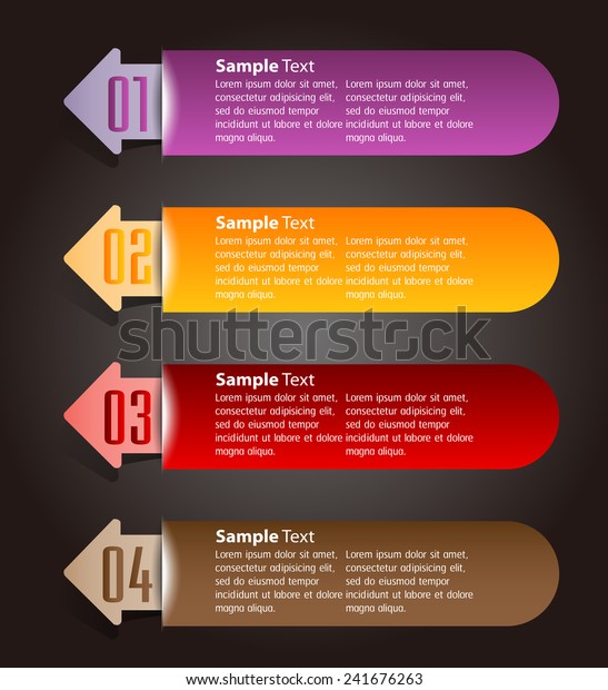 Colorful Modern Arrow Text Box Template Stock Vector (Royalty Free ...