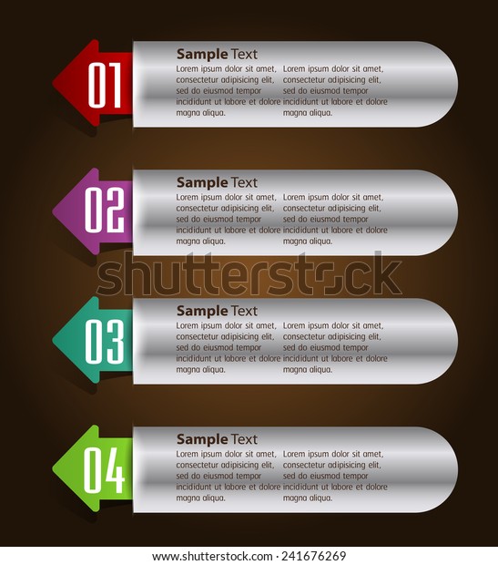 Colorful Modern Arrow Text Box Template Stock Vector (Royalty Free ...