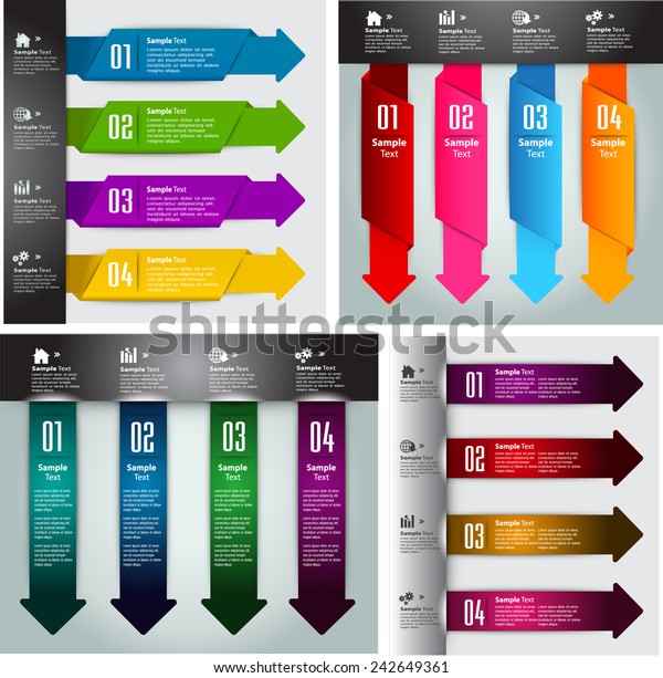 Colorful Modern Arrow Text Box Template Stock Vector (Royalty Free ...