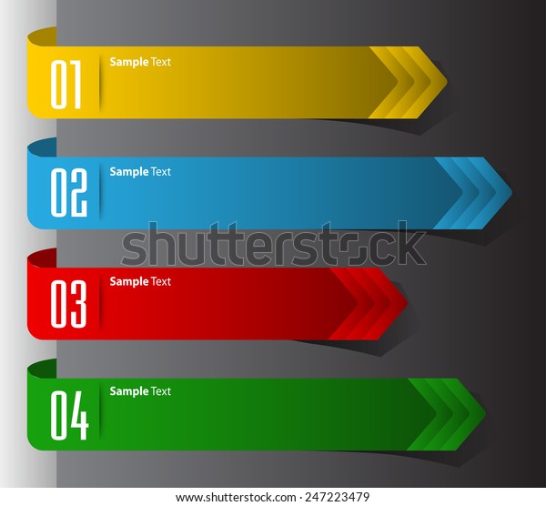 Colorful Modern Arrow Text Box Template Stock Vector (Royalty Free ...