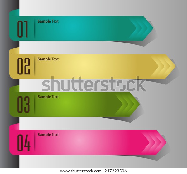 Colorful Modern Arrow Text Box Template: เวกเตอร์สต็อก (ปลอดค่า ...