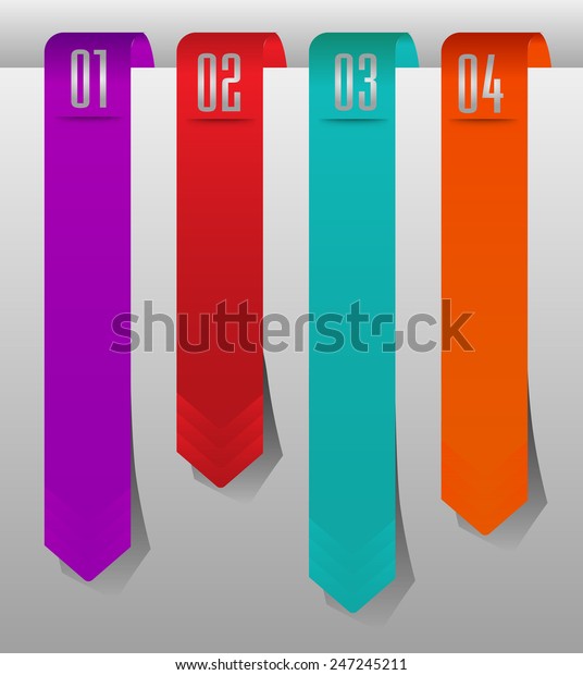 Colorful Modern Arrow Text Box Template Stock Vector (Royalty Free ...