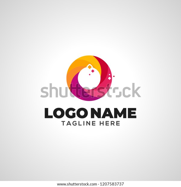 Colorful Modern Circle Logo Stock Vector (Royalty Free) 1207583737