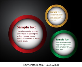 Colorful Modern Circle Text Box Template Stock Vector (Royalty Free ...