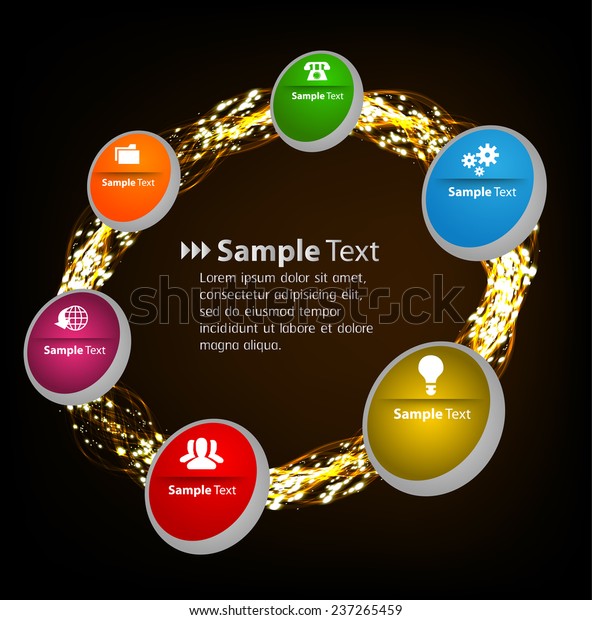 Colorful Modern Circle Text Box Network Stock Vector (Royalty Free ...