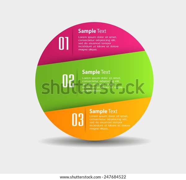 Colorful Modern Circle Text Box Template: vector de stock (libre de ...