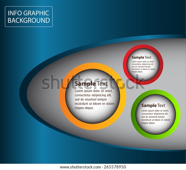 Colorful Modern Circle Text Box Template 스톡 벡터(로열티 프리) 265578950 ...