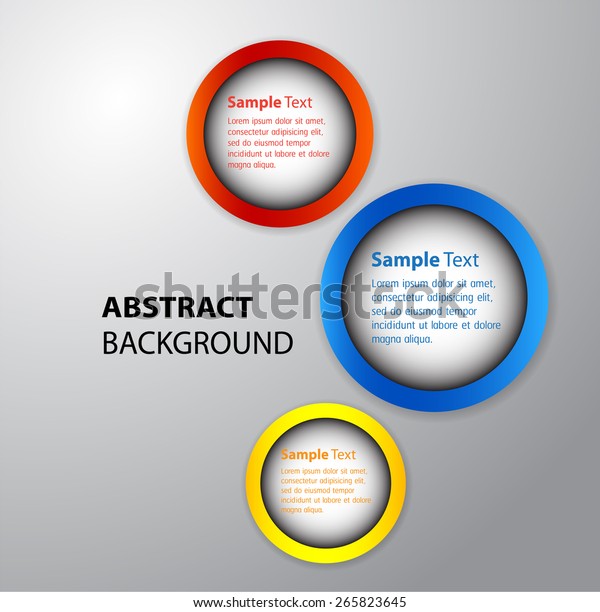 Colorful Modern Circle Text Box Template 库存矢量图（免版税）265823645 | Shutterstock
