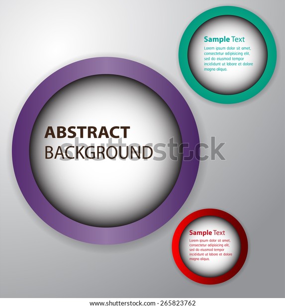 Colorful Modern Circle Text Box Template Stock Vector (Royalty Free ...
