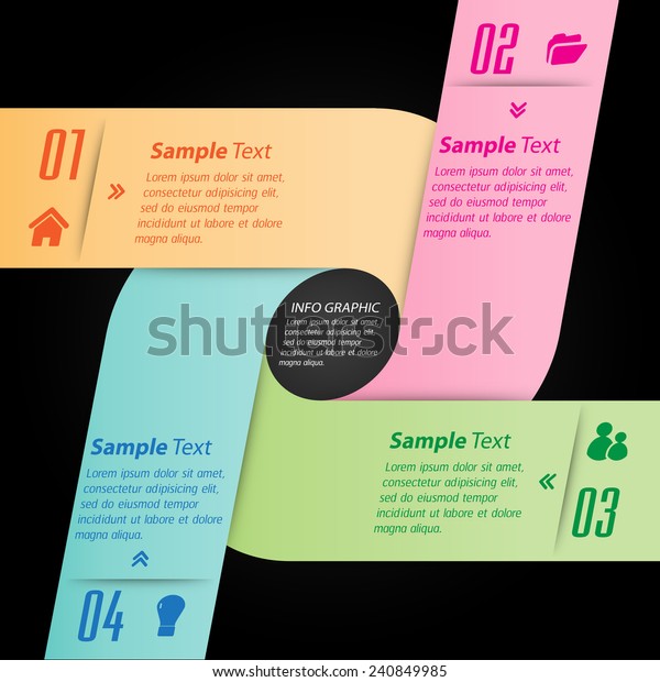 Colorful Modern Cycle Text Box Template Stock Vector (Royalty Free ...