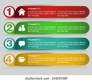Four Color Text Box Numbers Icon Stock Vector (Royalty Free) 201139046