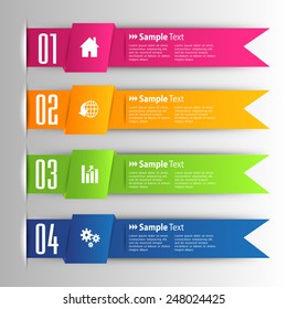 Four Color Text Box Numbers Icon Stock Vector (Royalty Free) 201139046