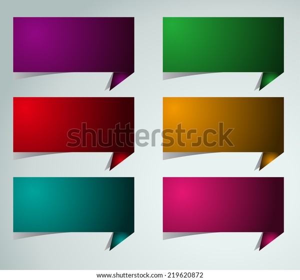 Colorful Modern Text Box Template Website Stock Vector (Royalty Free ...