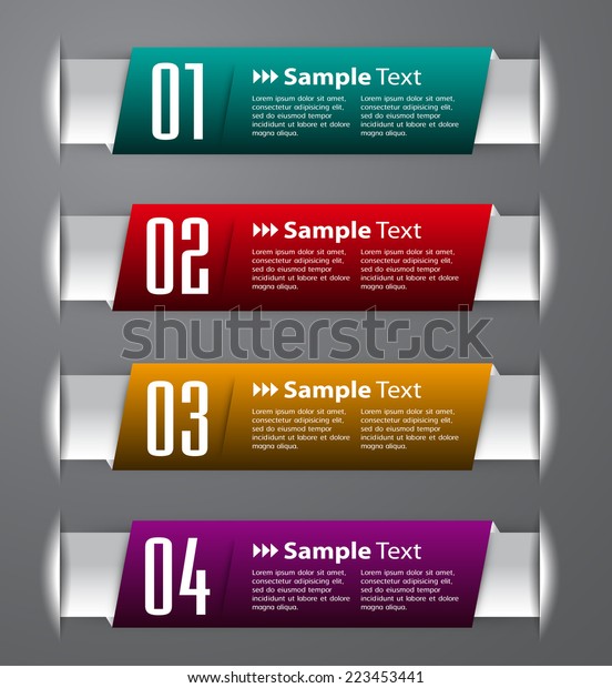 Colorful Modern Text Box Template Website Stock Vector (Royalty Free ...
