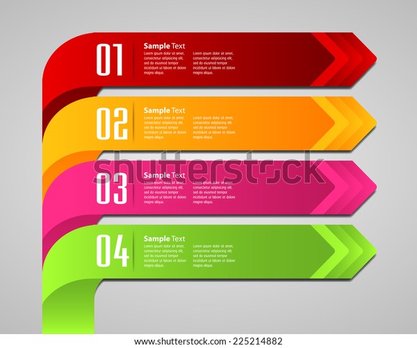 Colorful Modern Text Box Template Website 스톡 벡터(로열티 프리) 225214882 ...