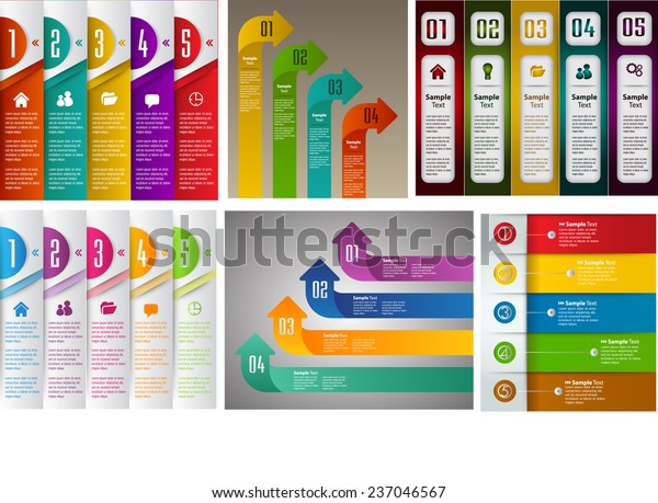 Colorful Modern Text Box Template Website Stock Vector (Royalty Free ...