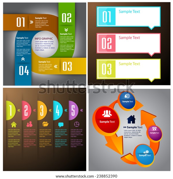 Colorful Modern Text Box Template Website Stock Vector (Royalty Free ...