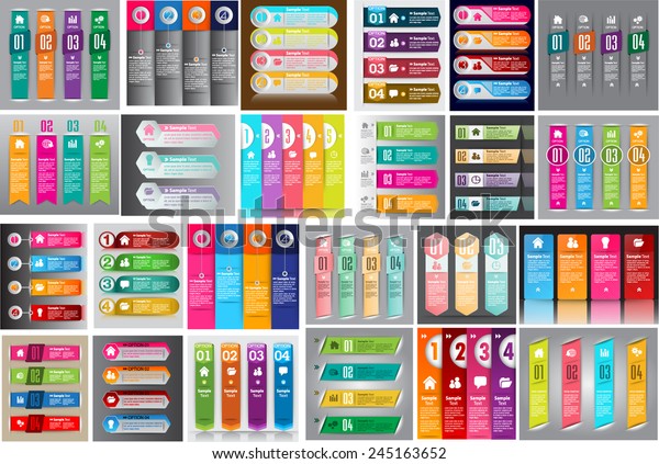 Colorful Modern Text Box Template Website Stock Vector (Royalty Free ...