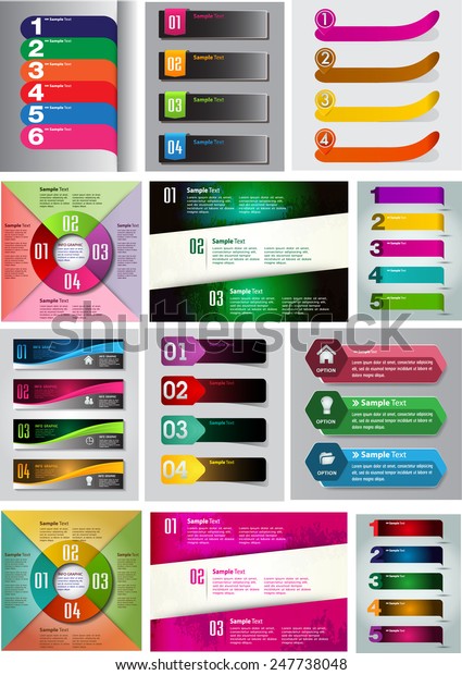 Colorful Modern Text Box Template Website Stock Vector (Royalty Free ...