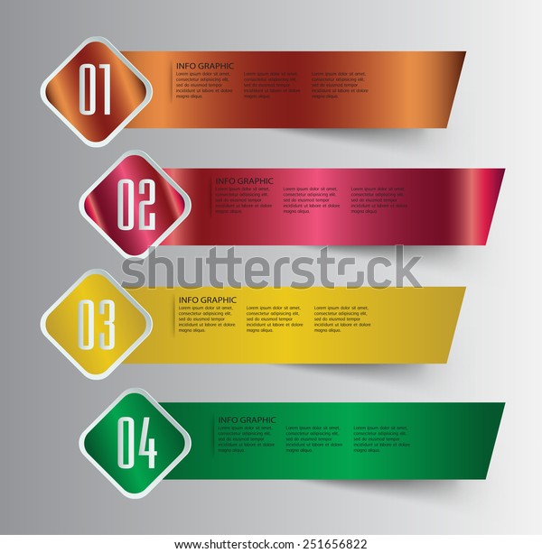 Colorful Modern Text Box Template Website Stock Vector (Royalty Free ...