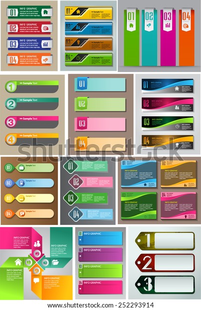 Colorful Modern Text Box Template Website 스톡 벡터(로열티 프리) 252293914