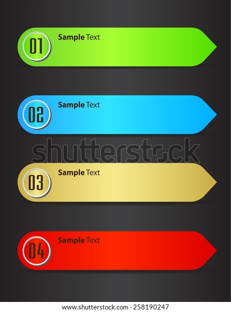 Colorful Modern Text Box Template Website: เวกเตอร์สต็อก (ปลอดค่า ...