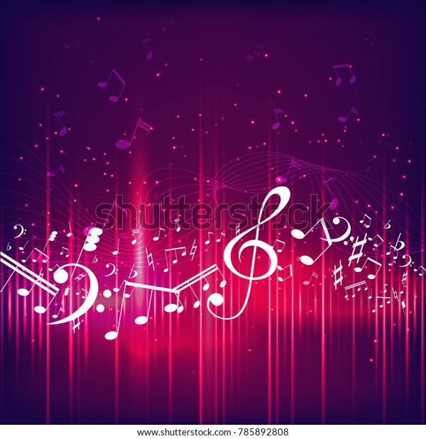 Colorful Music Background Stock Vector (Royalty Free) 785892808 ...