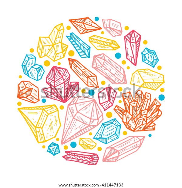 Colorful Music Background Round Circle Composition Stock Vector ...
