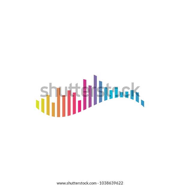 Colorful Music Bars Visualization Graphic Design Stock Vector (Royalty ...