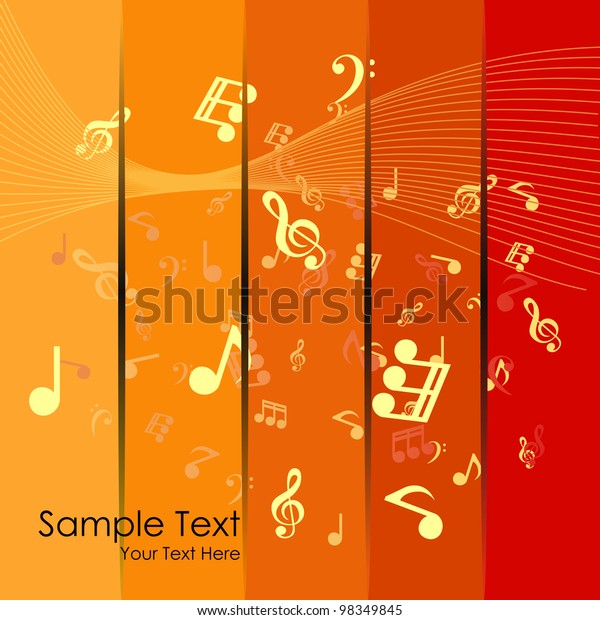 Colorful Music Notes Wave Graphic Layout Stock Vector (Royalty Free ...