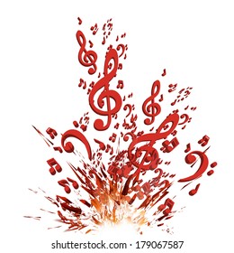 613 Music notes explode Images, Stock Photos & Vectors | Shutterstock