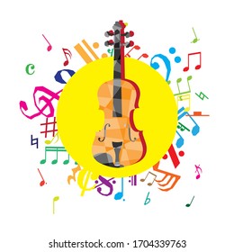 Colorful Musical Instruments Backgrounds Set Vector Stock Vector ...