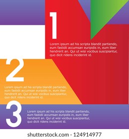 Colorful Number Brochure Steps Vector Illustration Stock Vector ...