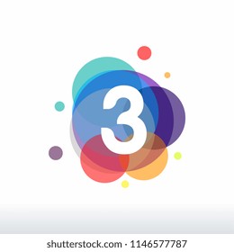 Colorful Number Tree Logo Template Designs Stock Vector (Royalty Free ...