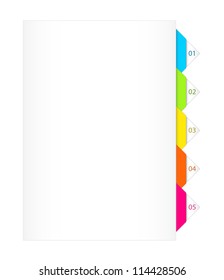 Colorful Numbered Bookmarks Stock Vector (Royalty Free) 114428506 ...