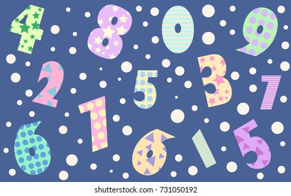Colorful Numbers Background Stock Vector (Royalty Free) 731050192 ...