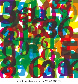 Colorful Numbers Background Vector Illustration Stock Vector (Royalty ...