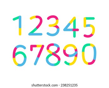 Colorful Numerals Stock Vector (Royalty Free) 238251235 | Shutterstock