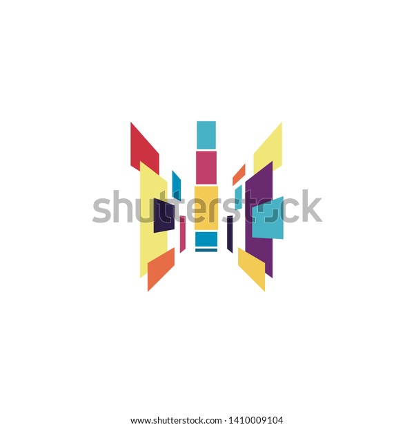 Colorful Nyc Iconic Building Logo Icon Stock Vector (Royalty Free ...