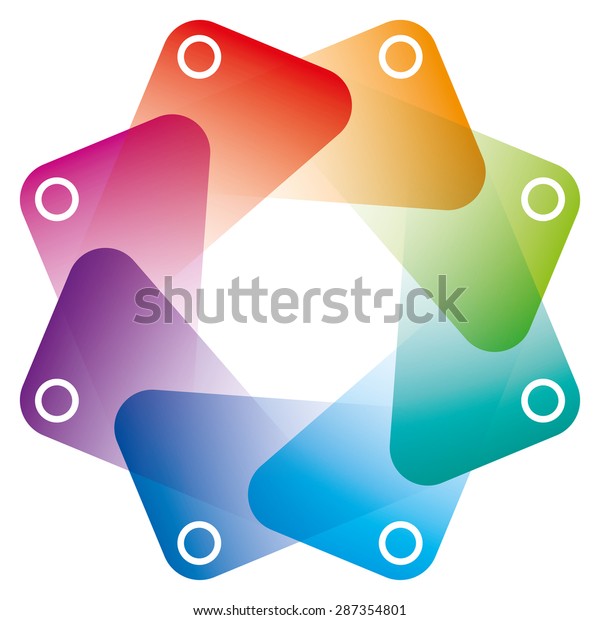 Colorful Octagon Symbol Transparent Effect Vector Stock Vector (Royalty ...