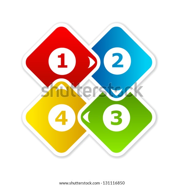 Colorful Organization Chart Cycle 4 Steps Stock Vector (Royalty Free ...