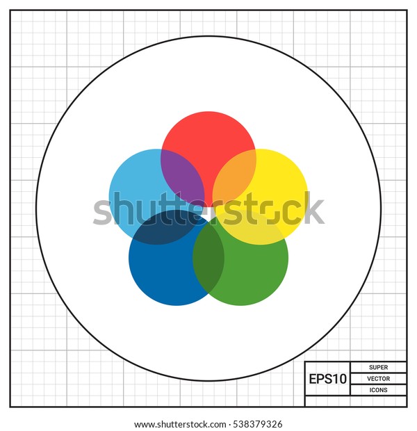 Colorful Overlapping Circles Stock Vector (Royalty Free) 538379326