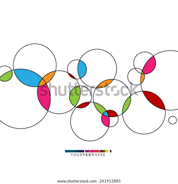 Colorful Overlapping Circles Design Background Stock Vector (Royalty ...