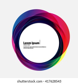 Colorful Overlapping Circles Layoutdesign Cover Background Stock Vector ...